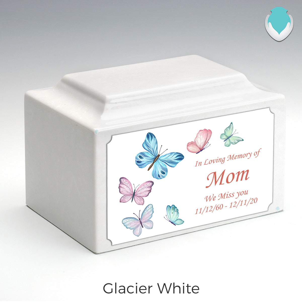 Adult Legacy Custom Printed Butterflies Cultured Marble Urns by MacKenzie